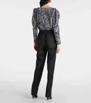 Isabel Marant Liska Checked Wool-blend Pants