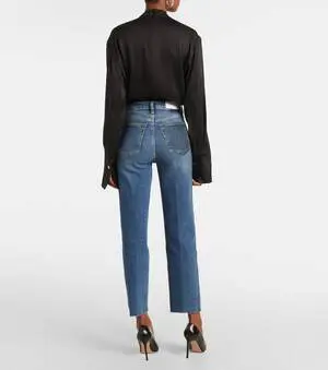 RE/DONE 70s Stove Pipe Straight Jeans - Blue