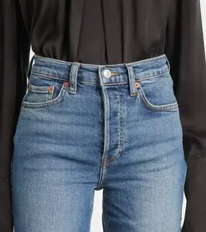 RE/DONE 70s Stove Pipe Straight Jeans - Blue