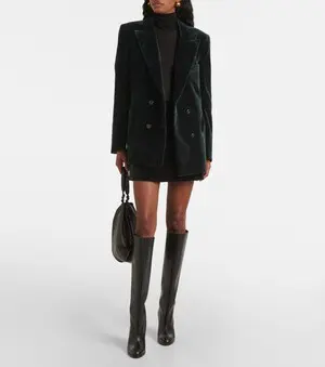 BLAZÉ MILANO Jealousy Cotton Velvet Miniskirt - Green