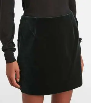 BLAZÉ MILANO Jealousy Cotton Velvet Miniskirt - Green