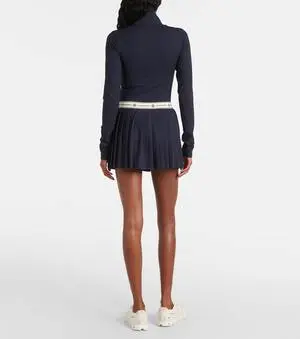 Tory Burch Pleated Jacquard Jersey Tennis Skirt