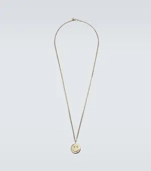 SYDNEY EVAN Happy Face Charm Necklace - Gold