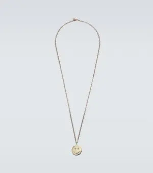 SYDNEY EVAN Happy Face 14kt Yellow Charm Necklace - Gold