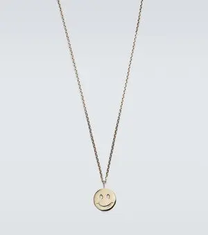 SYDNEY EVAN Happy Face Charm Necklace - Gold