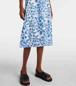 Marni Printed Cotton Midi Dress