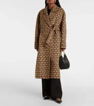 Valentino Garavani Toile Iconographe Wool And Silk Coat