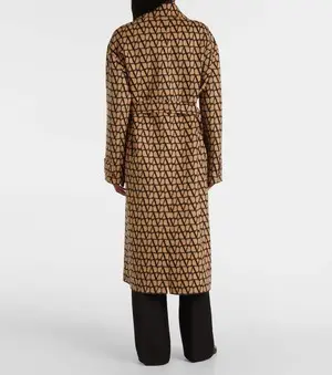 Valentino Garavani Toile Iconographe Wool And Silk Coat