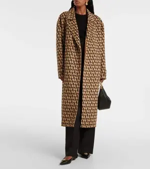 Valentino Garavani Toile Iconographe Wool And Silk Coat