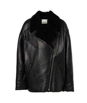 Isabel Marant Adelina Shearling-lined Leather Coat