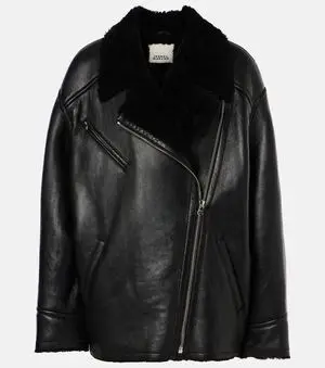Isabel Marant Adelina Shearling-lined Leather Coat