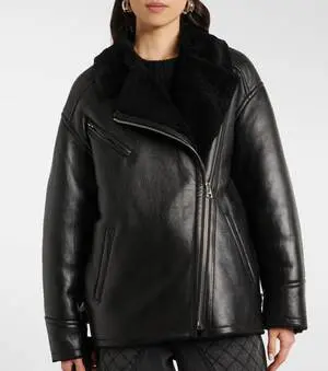 Isabel Marant Adelina Shearling-lined Leather Coat
