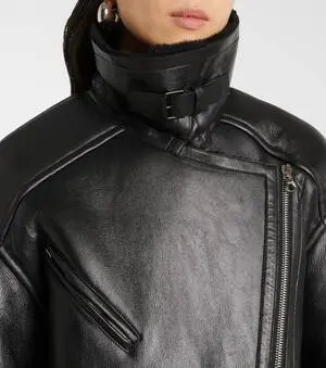 Isabel Marant Adelina Shearling-lined Leather Coat