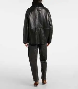Isabel Marant Adelina Shearling-lined Leather Coat