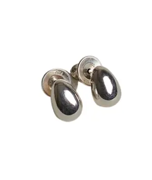 SOPHIE BUHAI Tiny Egg Studs - Silver
