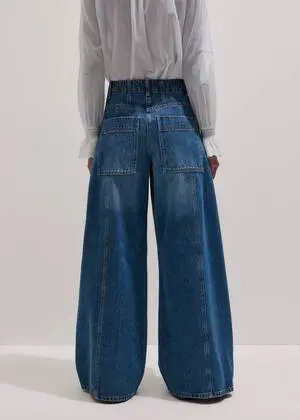 ME+EM Engineered Relaxed Jeans - Mid Blue Denim