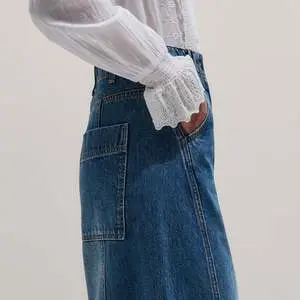 ME+EM Engineered Relaxed Jeans - Mid Blue Denim
