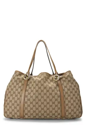 Gucci Original Gg Canvas Twins Tote - Brown