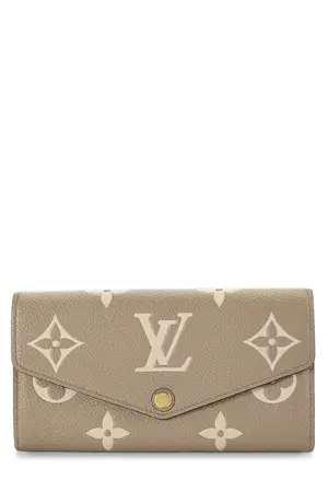 LOUIS VUITTON Monogram Empreinte Sarah Wallet - Grey