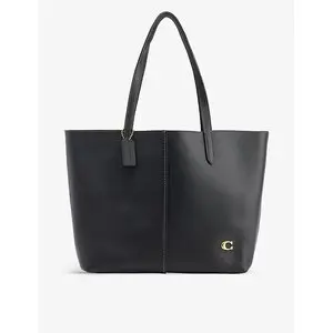 COACH North 32 Branded-plaque Leather Tote Bag