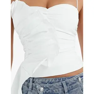 MISTRESS ROCKS Ruffle-trim Woven Top - White