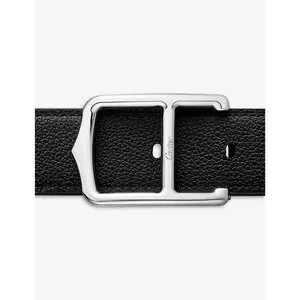 CARTIER Logo-embossed Grained Leather Belt