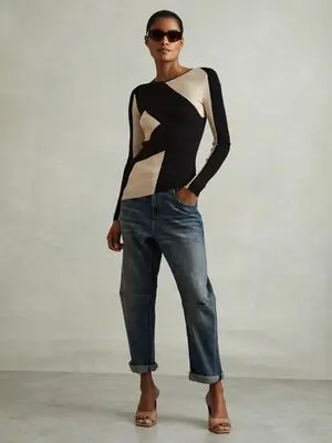 REISS Judy Knitted Top