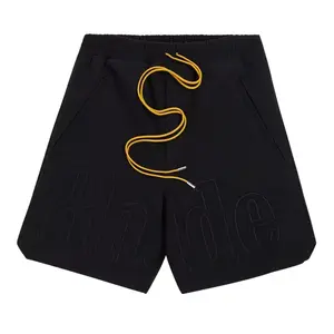 Rhude Embroidered Twill Logo Short - Black