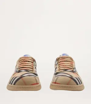 Burberry Terrace Checked Sneakers - Yellow