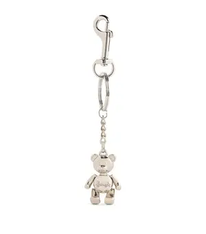 Harrods Jointed Bear Keyring - Silver