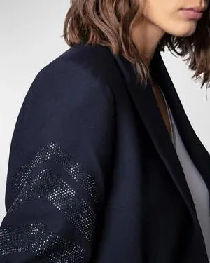 Zadig&Voltaire Viva Strass Arrow Blazer - Encre