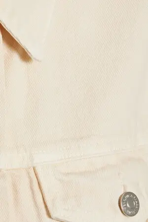 Veronica Beard Raina Cropped Denim Jacket - Cream