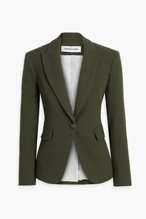 Veronica Beard Cotton-blend Bouclé-tweed Cutaway Dickey Blazer