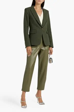 Veronica Beard Cotton-blend Bouclé-tweed Cutaway Dickey Blazer