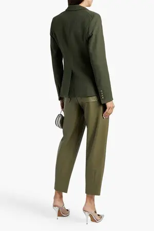 Veronica Beard Cotton-blend Bouclé-tweed Cutaway Dickey Blazer