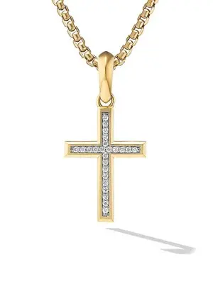 David Yurman Cross Pendant In 18k Yellow - Gold