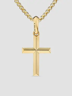 David Yurman Cross Pendant In 18k Yellow