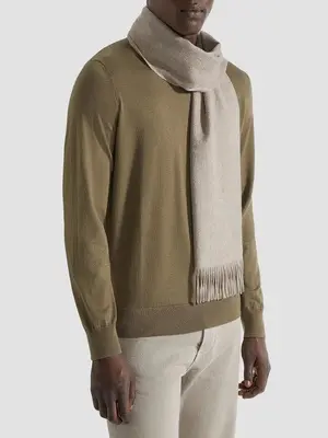 Zegna Oasi Cashmere Scarf Beige