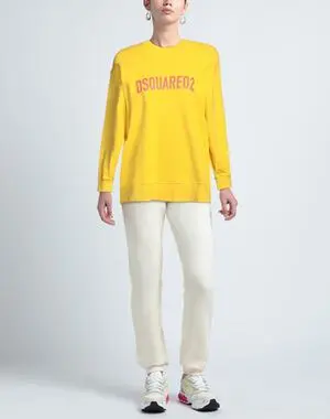 Dsquared2 Logo Print Cotton Sweatshirt - Yellow