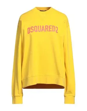 Dsquared2 Logo Print Cotton Sweatshirt - Yellow