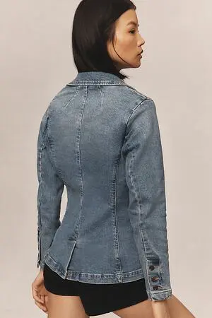 DEAR JOHN Denim Blazer Jacket - Light Denim