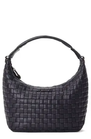 Mz Wallace Mini Woven Hobo Bag - Black