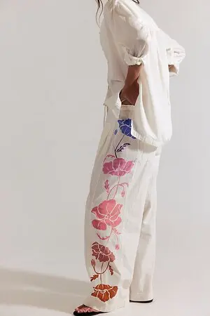 Free People Hudson Canyon Side Striped Pants - Sunset Combo