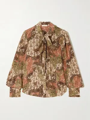 Ulla Johnson Vedra Printed Silk Crepe De Chine Blouse
