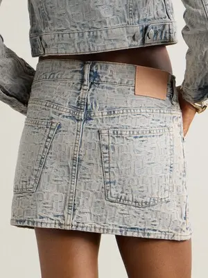 Acne Studios Denim-jacquard Mini Skirt