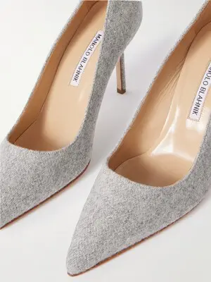 Manolo Blahnik Bb 90 Wool Pumps