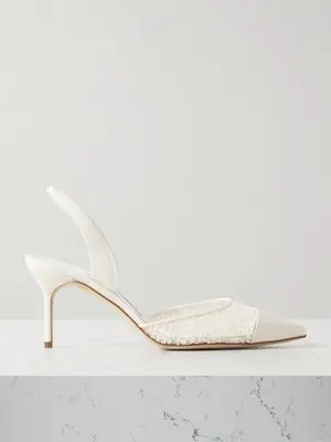 Manolo Blahnik Embroidered Pumps