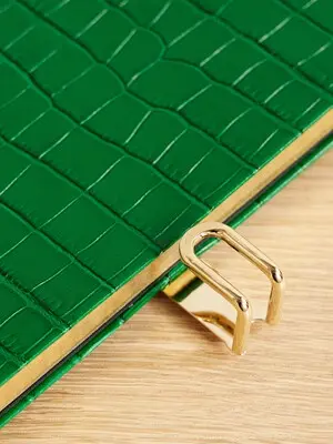 Smythson Soho Mara 2025 Croc-effect Leather Diary With Slide
