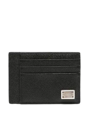 Dolce & Gabbana Dauphine Leather Card Holder - Black