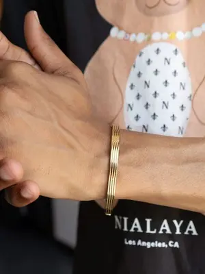 NIALAYA JEWELRY Logo-engraved Bracelet - Gold